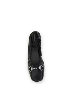 Gucci Prima Ballerinas With Horsebit Detail - Black