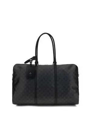 Gucci Gg Travel Bag With Web Stripe - Black