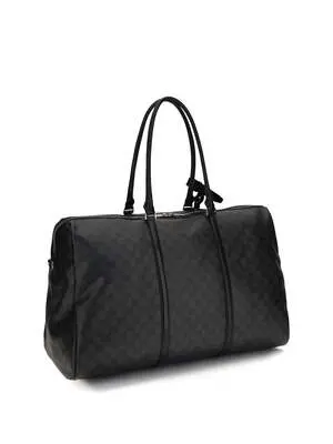 Gucci Gg Travel Bag With Web Stripe - Black
