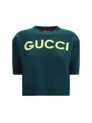 Gucci Soft Wool Jumper With Intarsia Logo