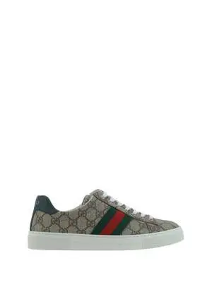 Gucci Gg Jacquard Lace-up Sneakers - Multicolor