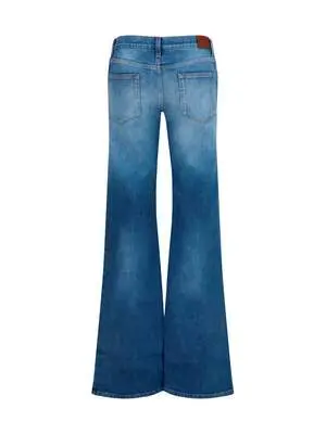 Gucci Stretch Cotton Jeans With Horsebit Detail