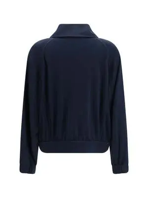 Brunello Cucinelli High-neck Zip-up Cotton And Silk Blend Sweatshirt