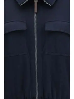 Brunello Cucinelli High-neck Zip-up Cotton And Silk Blend Sweatshirt