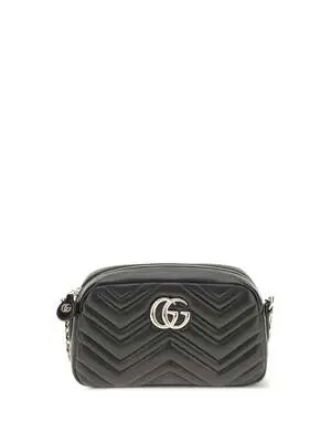 Gucci Gg Marmont Quilted Leather Shoulder Bag - Black