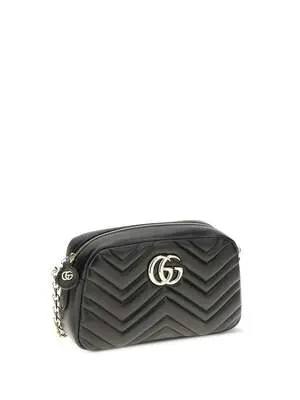 Gucci Gg Marmont Quilted Leather Shoulder Bag - Black
