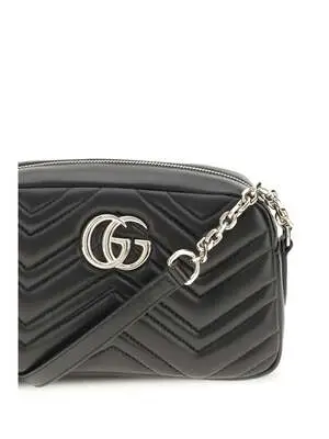 Gucci Gg Marmont Quilted Leather Shoulder Bag - Black