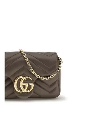 Gucci Gg Marmont Quilted Leather Shoulder Bag - Brown