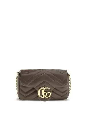 Gucci Gucci GG Marmont Quilted Leather Shoulder Bag Brown