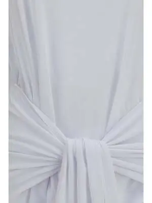 TOTEME Draped-waist Jersey T-shirt - White