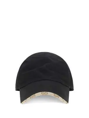 Gucci Baseball Cap With Gg Fabric Detail - Black