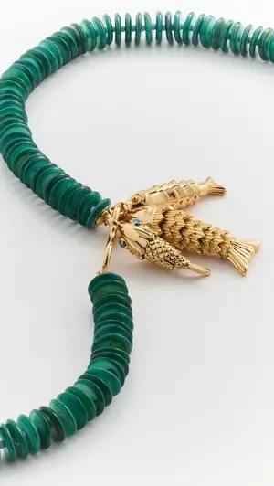 Madewell X Beaded Fish Statement Necklace