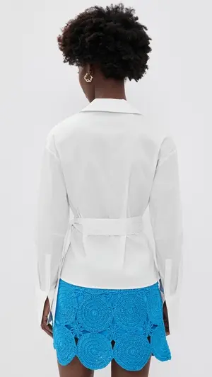 SIMONMILLER Anya Poplin Wrap Top