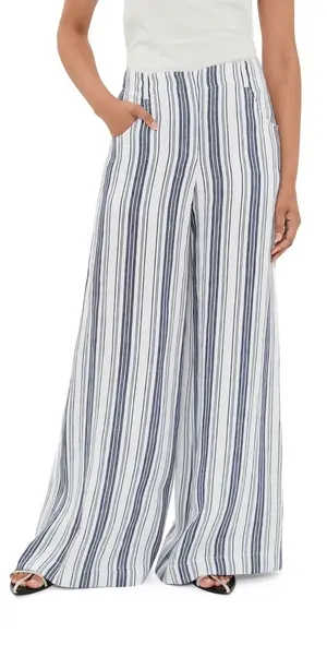 TWP Demie Striped Wide Leg Pants
