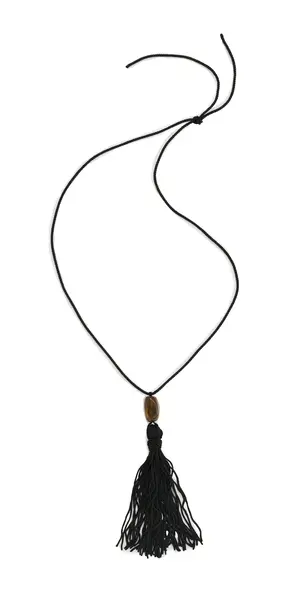 Shashi Maxime Tassel Pendant Necklace - Noir