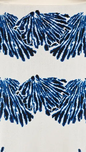 Ulla Johnson Alessia Knit Jacquard Skirt - Ocean