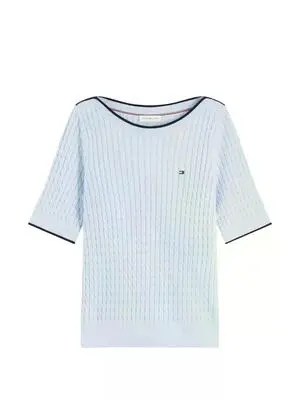 Tommy Hilfiger Cable-knit Short-sleeve Sweater