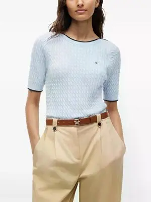 Tommy Hilfiger Cable-knit Short-sleeve Sweater