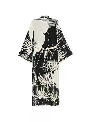 PSOPHIA Leaf-print Wrap Kimono