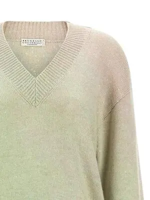 Brunello Cucinelli Sequin-appliqué V-neck Sweater