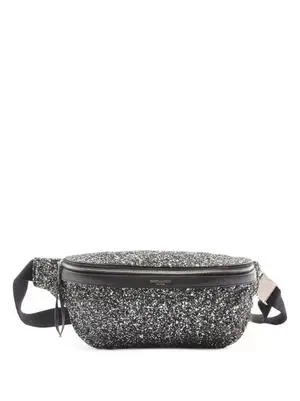 Saint Laurent Sequin Embellished Belt Bag - Black