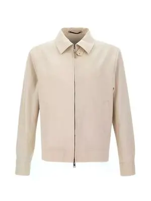 BOSS Zip-up Linen Jacket - Neutrals