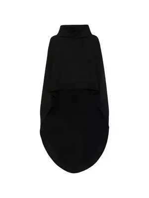 Balenciaga Oversized Asymmetric Hooded Cape - Black