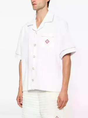 Casablanca Logo-embroidered Textured-finish Shirt