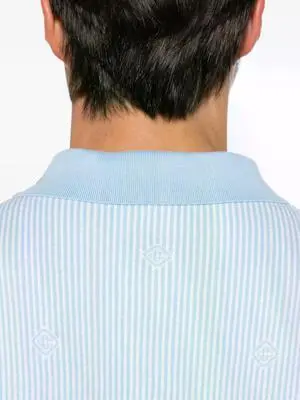 Casablanca Monogram-jacquard Striped Polo Shirt