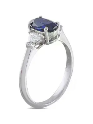 LB EXCLUSIVE Sapphire And Diamond Ring In Platinum