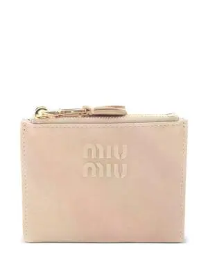 Miu Miu Nappa Bi-fold Wallet - Neutrals