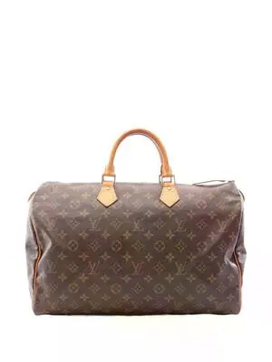 LOUIS VUITTON Monogram Canvas Speedy 40 Handbag - Brown