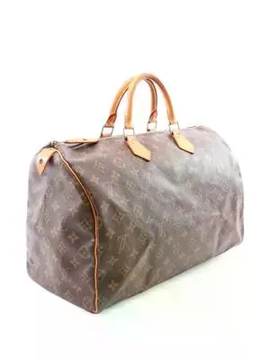 LOUIS VUITTON Monogram Canvas Speedy 40 Handbag - Brown