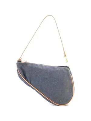 Dior Vintage Denim Mini Clutch Bag - Blue