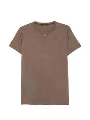JEORDIE'S V-stitch Short-sleeved T-shirt - Brown