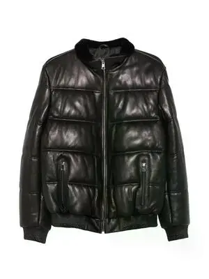 SERGIO MORETTI FIRENZE Quilted Leather Jacket - Black