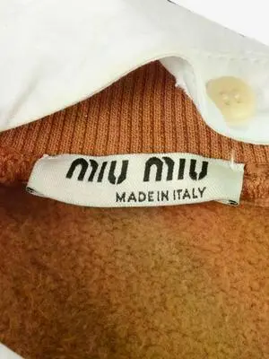 Miu Miu Logo Patch Crewneck Sweatshirt