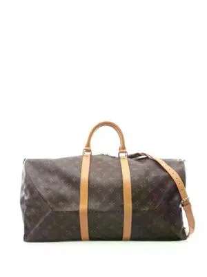 LOUIS VUITTON Monogram Keepall Bandoulière 55 Bag - Brown