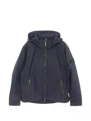 Burberry Hooded Zip-up Jacket - Blue