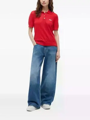 Tommy Hilfiger Pointelle Knit Scalloped Edge Sweater