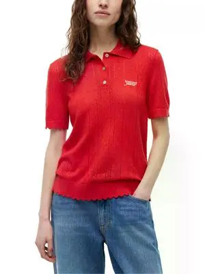 Tommy Hilfiger Pointelle Knit Scalloped Edge Sweater