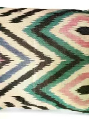 LES-OTTOMANS Ikat-print Cushion