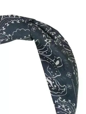 MONT KIJI Paisley Print Knotted Headband