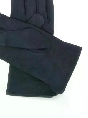 GIANNI CHIARINI Suede Gloves With Logo Rivet