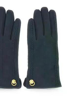 GIANNI CHIARINI Suede Gloves With Logo Rivet