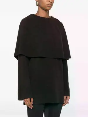 LISA YANG Jaylani Cape-overlay Cashmere Sweater