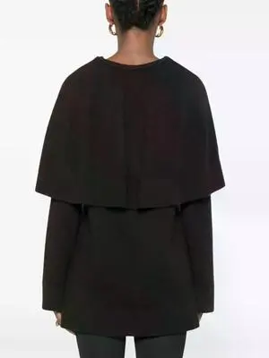 LISA YANG Jaylani Cape-overlay Cashmere Sweater