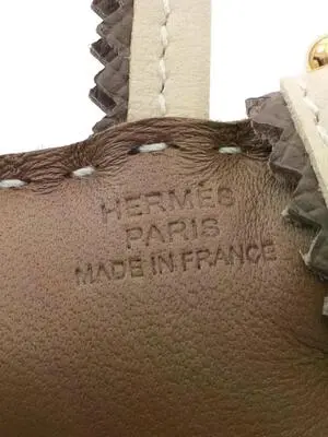 Hermès Paddy Shearling Bag Charm - White