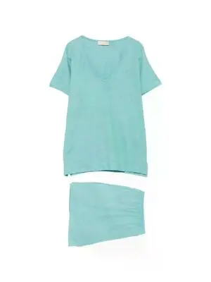 Momoni V-neck Short-sleeve T-shirt - Blue