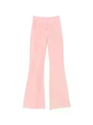 SPORTY & RICH X Juicy Couture Logo-embellished Velour Track Pants - Pink